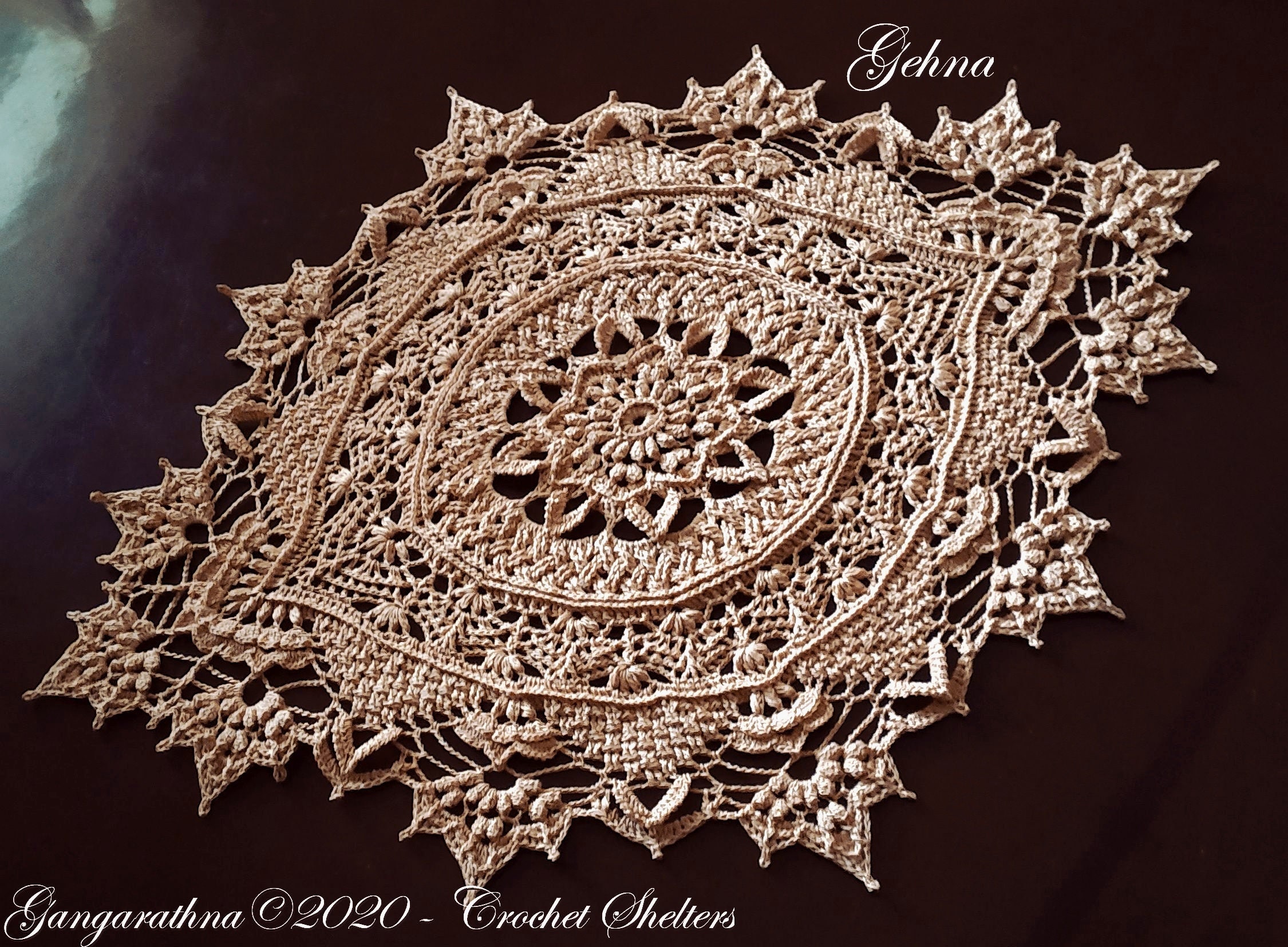Gehna (diamond) - PATTERN for a Textured Doily - Etsy