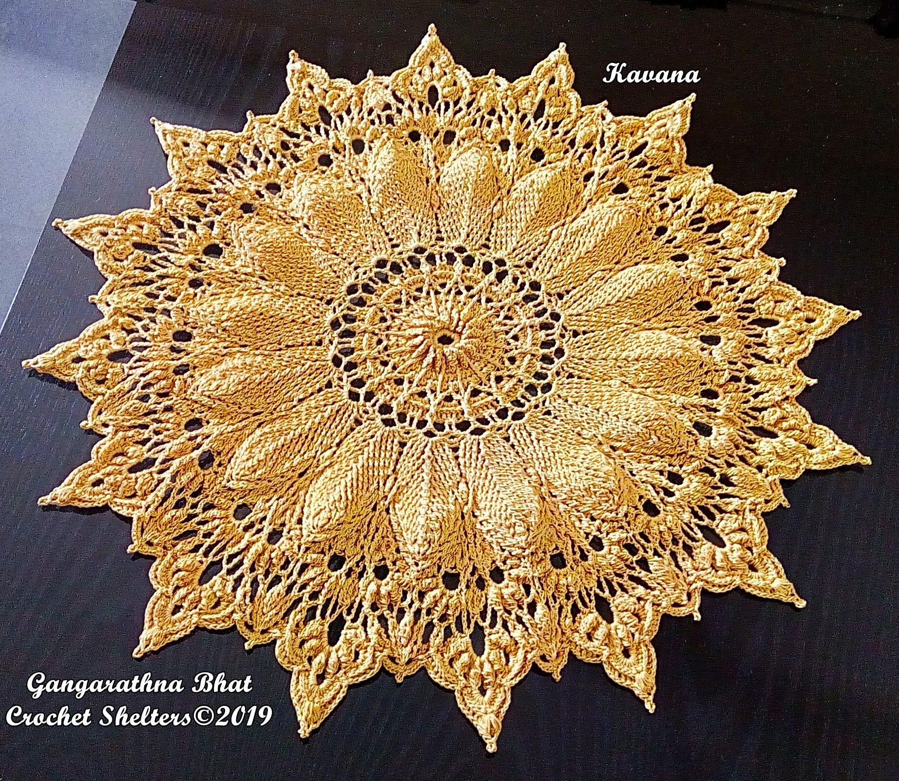 Kavana PATTERN for a textured crochet doily | Etsy