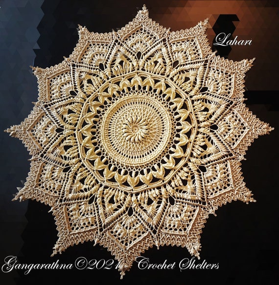 Lahari PATTERN for a Textured Doily - Etsy