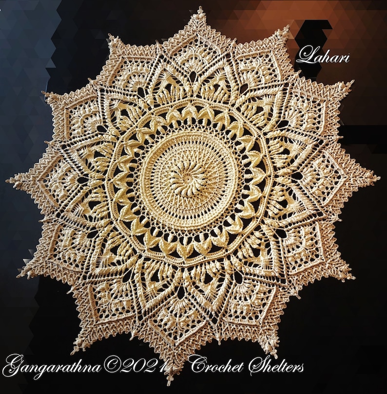 Lahari - PATTERN for a Textured Doily - Etsy