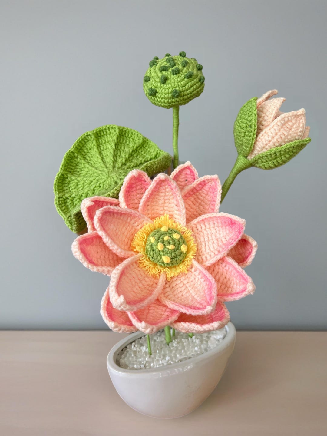 Realistic Crochet Lotus Flower Pattern: Floral Amigurumi Tutorial (PDF ...