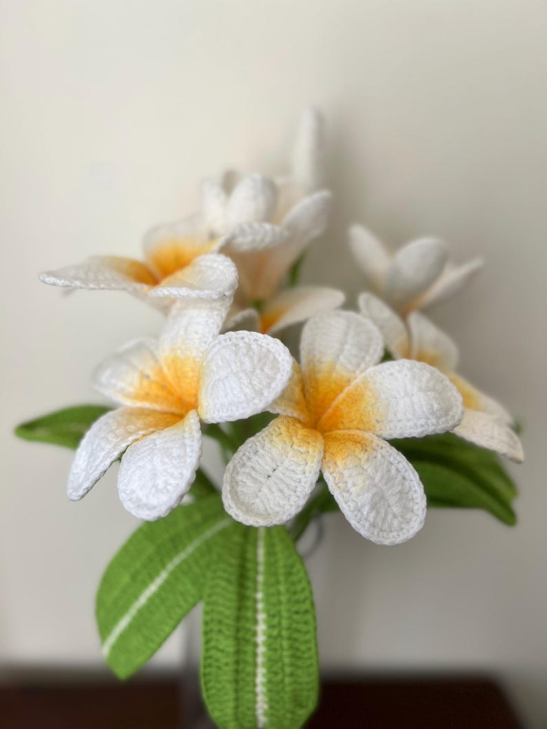 Plumeria Crochet Pattern: Realistic Frangipani Flower Tutorial- Beginner Friendly (PDF Download ...
