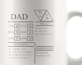 Dad Character Sheet - Etsy
