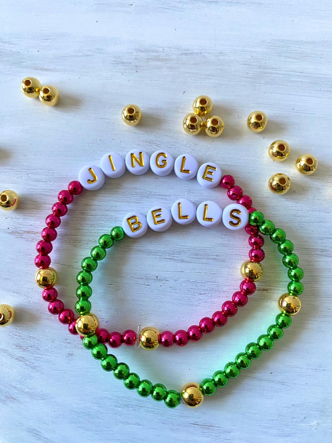 Jingle Bells Bracelet Set, Festive Christmas Bracelets, Kid Christmas ...