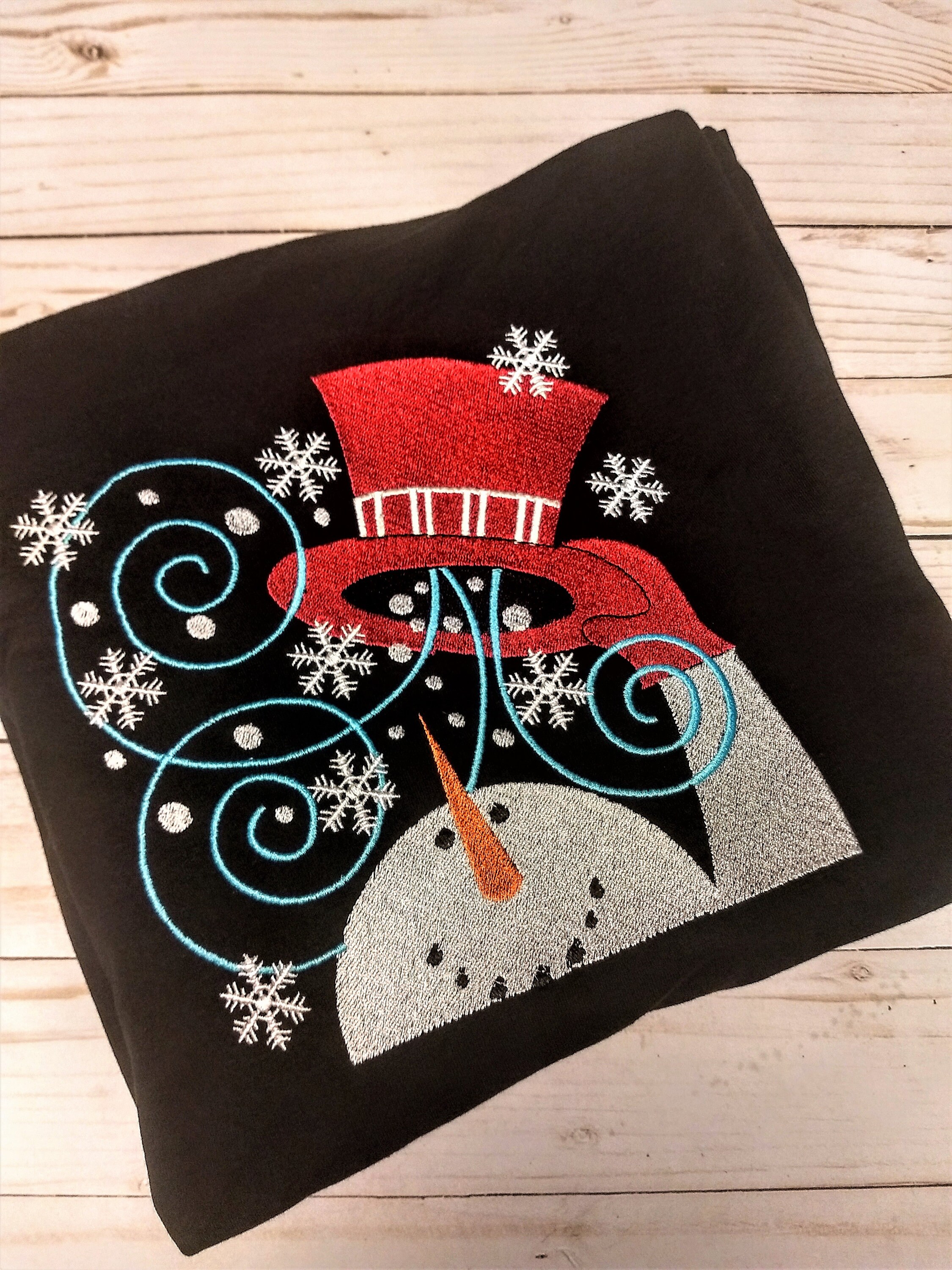 Snowman Embroidery Design- ***this is a Digital Download for an ...