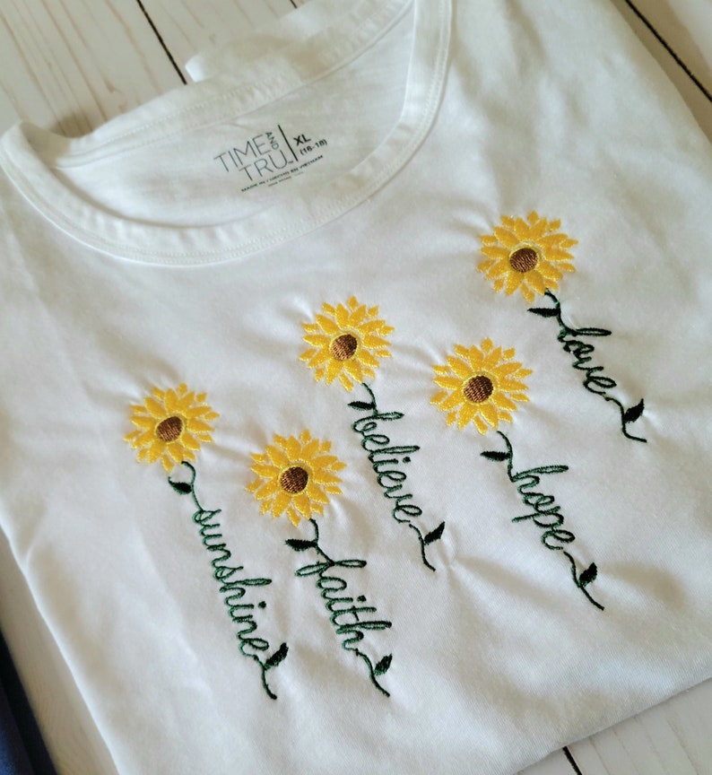 Sunflowers Sunshine Faith Believe Hope Love - Etsy
