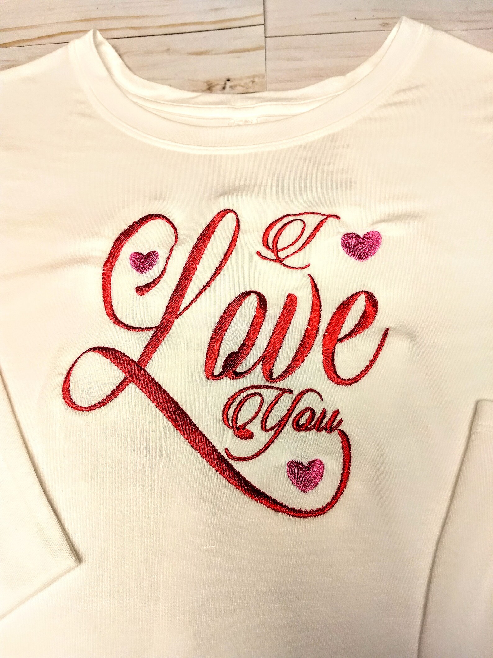 I Love You Machine Embroidery Design This is a Digital | Etsy