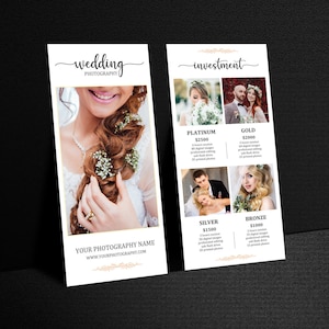 Wedding Photography Rack Card Template (photoshop, Instant Download) - Etsy