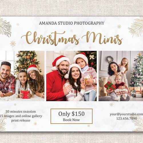 Christmas Mini Session Template Christmas Minis Flyer - Etsy
