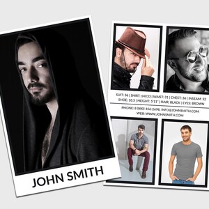 Modeling Comp Card | Model Agency Zed Card | Photoshop & MS Word ...