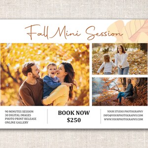 Fall Mini Session Template Autumn Mini Session Flyer Template ...