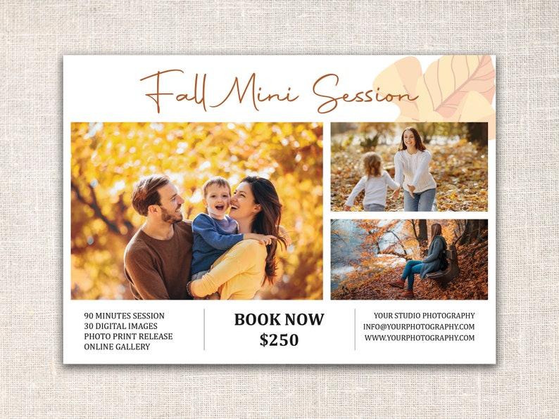 Fall Mini Session Template Autumn Mini Session Flyer Template ...