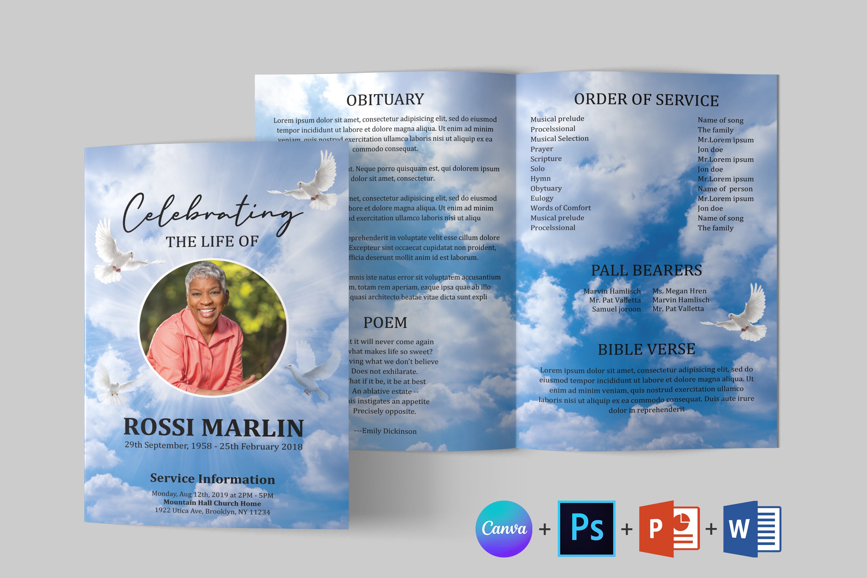 Funeral Program Background Free