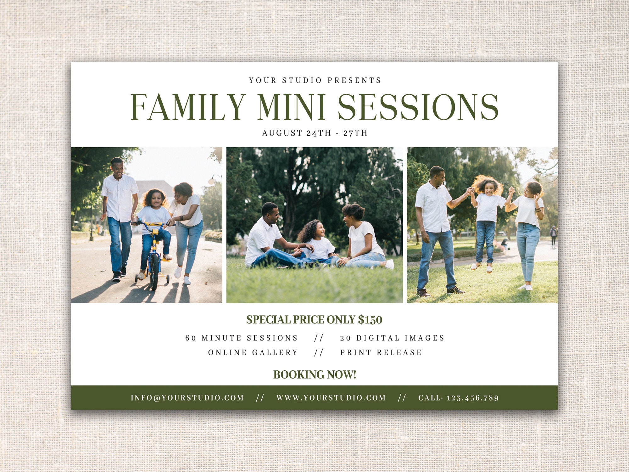 Family Mini Session Template Mini Session Template for - Etsy
