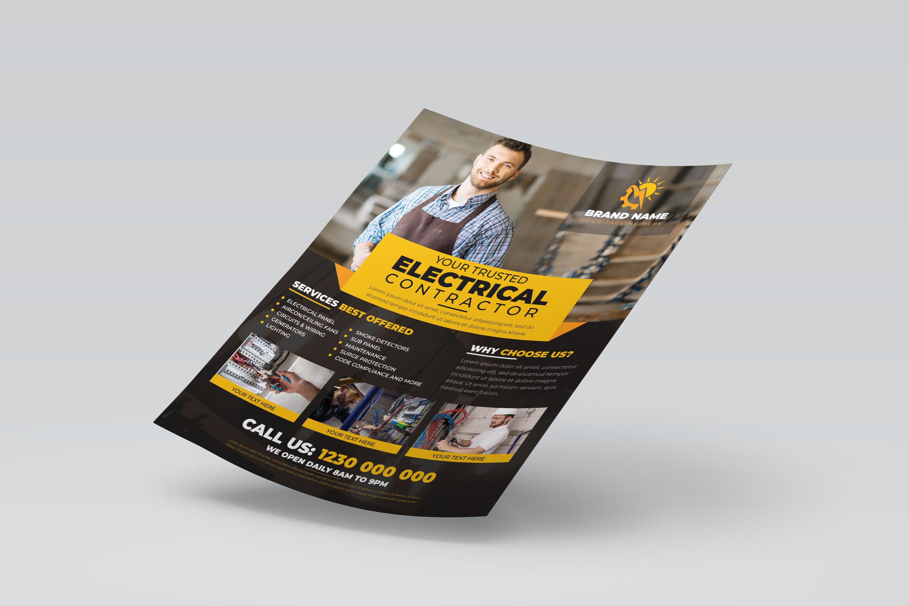 Electrical Service Flyer Electrical Contractor Flyer Electrical ...