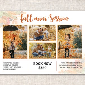Fall Mini Session Template Autumn Mini Session Flyer Template ...