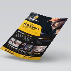 Electrical Service Flyer Electrical Contractor Flyer - Etsy