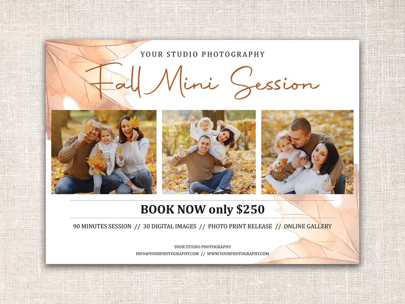 Fall Mini Session Template Autumn Mini Session Flyer Template ...