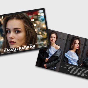 Modeling Comp Card | Model Agency Zed Card | Photoshop, Elements & MS ...