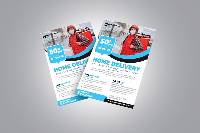 Delivery Service Flyer Multipurpose Home Delivery Service - Etsy