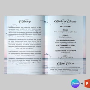 Ocean Funeral Program Template | Funeral Program Template Word and ...