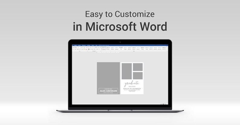 Printable Graduation Announcement Template: Photo Invitation (photoshop ...