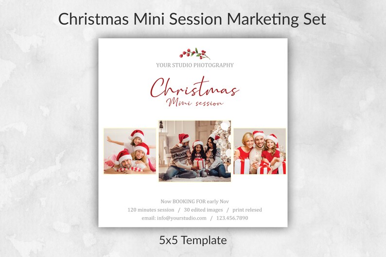 Christmas Mini Session Marketing Set Photography Social | Etsy