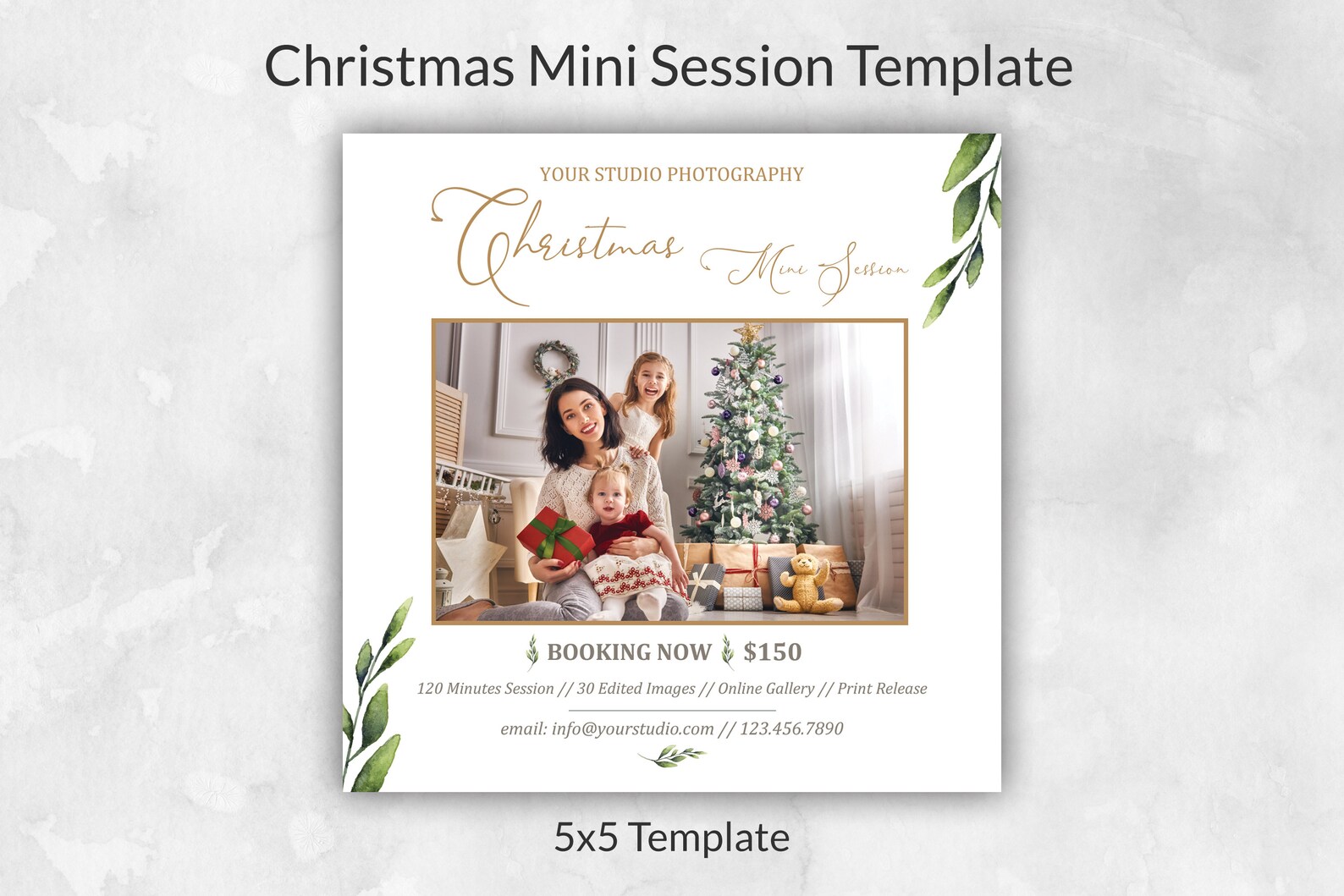 Christmas Mini Session Template Christmas Minis Flyer Template Holiday ...