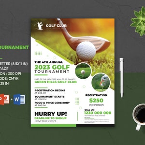 Golf Tournament Flyer Template Golf Flyer Template Charity Golf Flyer ...