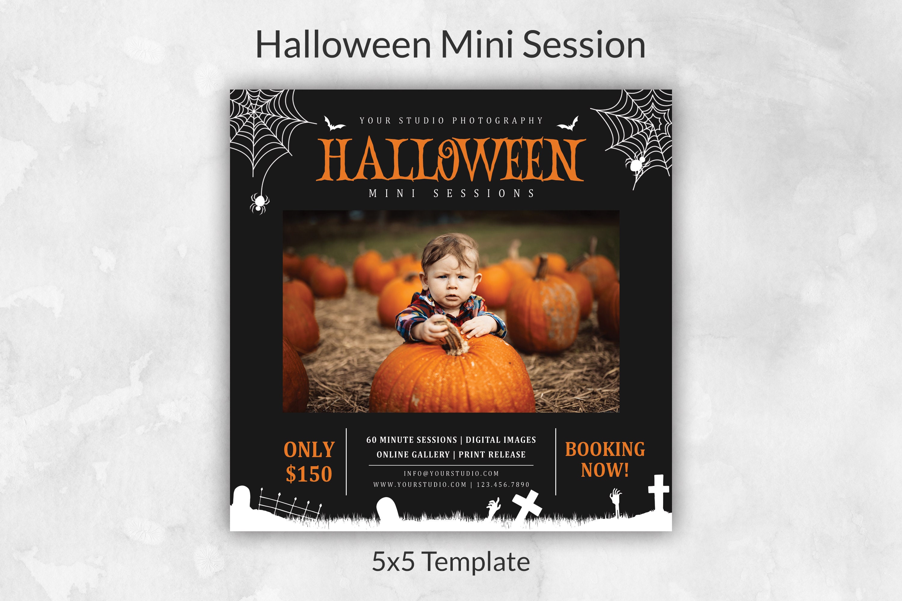 Halloween Mini Session Template Halloween Session Marketing - Etsy