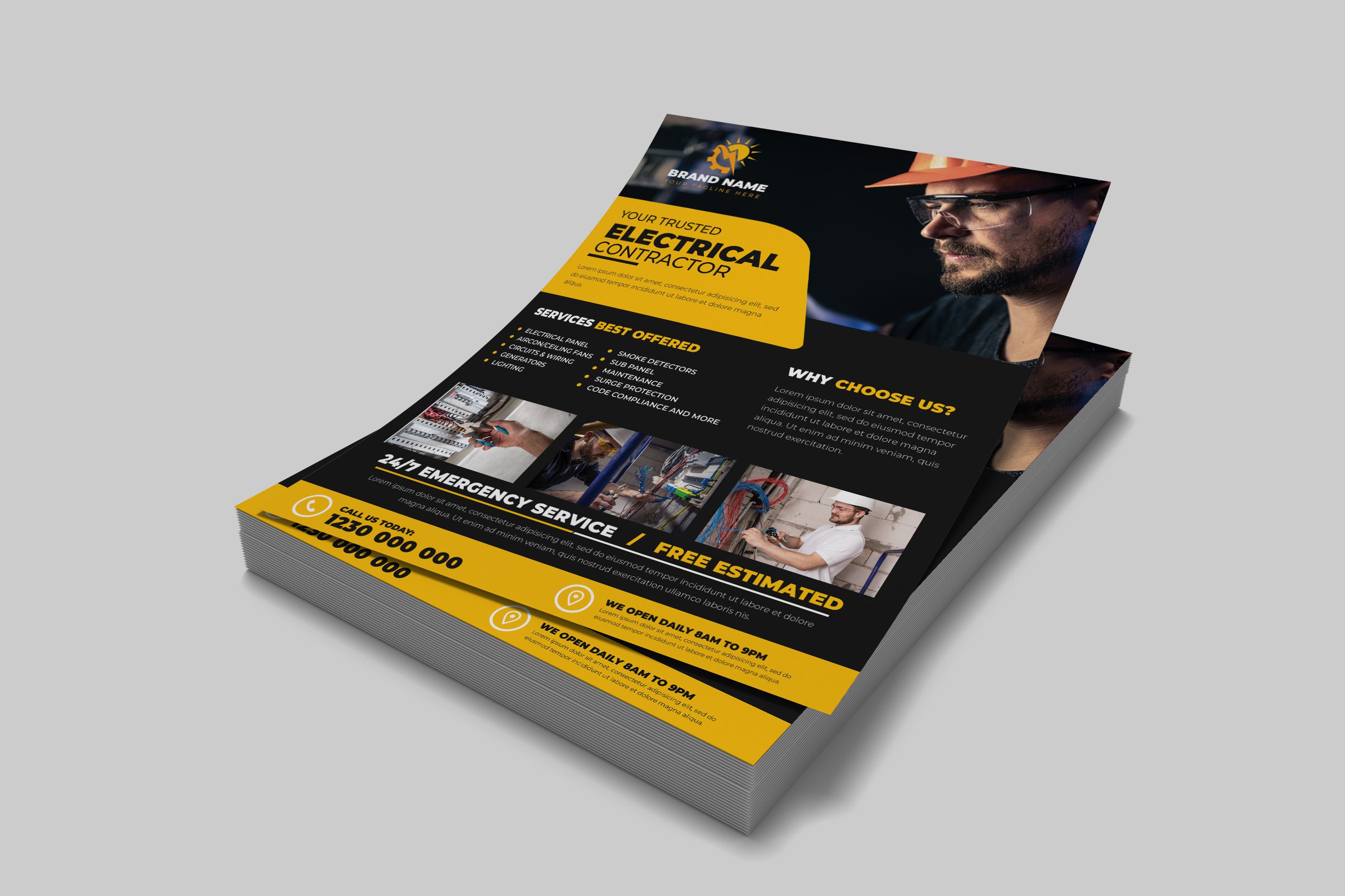 Electrical Service Flyer | Electrical Contractor Flyer | Electrical ...