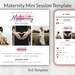 Maternity Mini Session Template Baby Bump Marketing Board Maternity ...