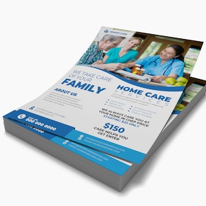 Home Care Service Flyer | Senior Care Flyer | Elderly Care Template ...