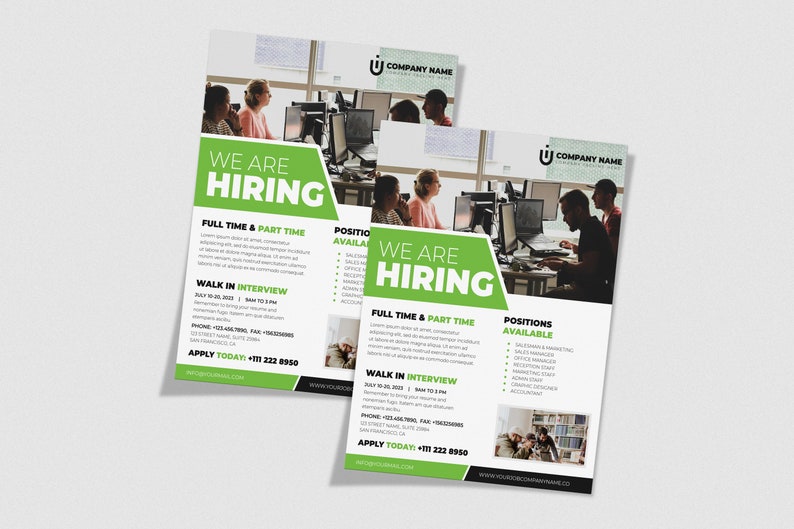 Job Vacancy Flyer Template We Are Hiring Flyer Job - Etsy