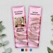 Pink Rose Floral Funeral Bookmark Memorial Bookmark - Etsy