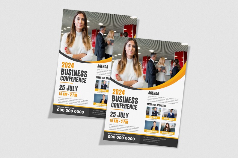 Printable Business Conference Flyer Event Promo Flyer Event Business ...