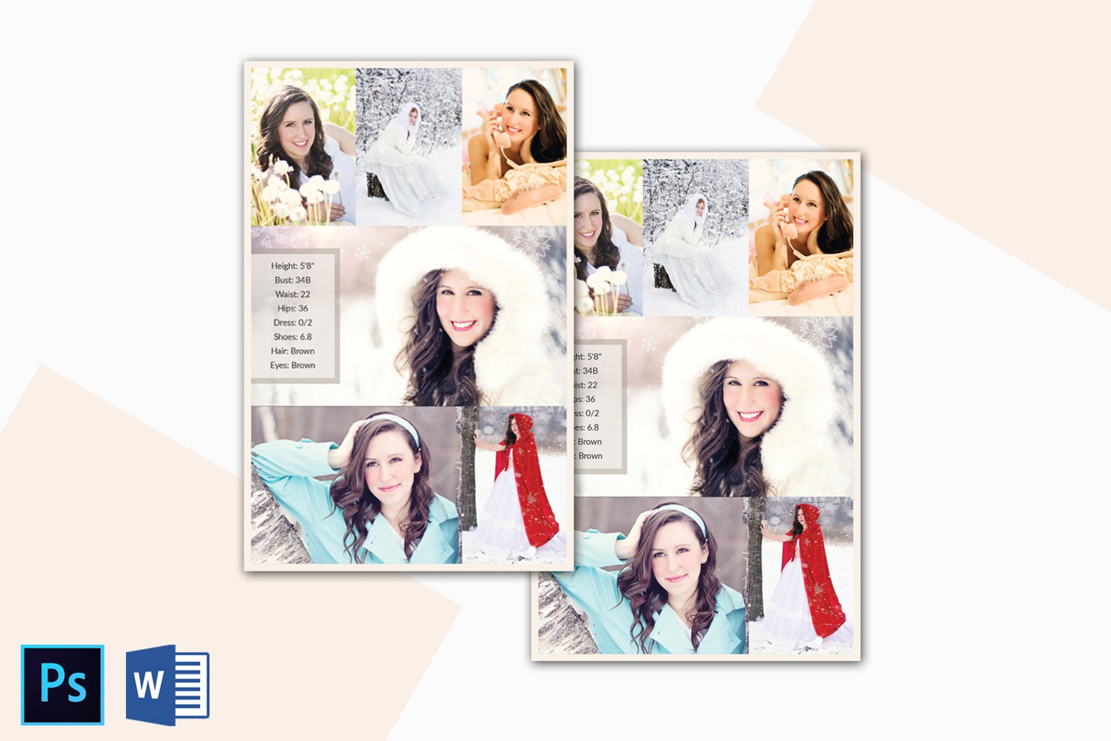 Modeling Comp Card Model Agency Zed Card Modeling Card - Etsy