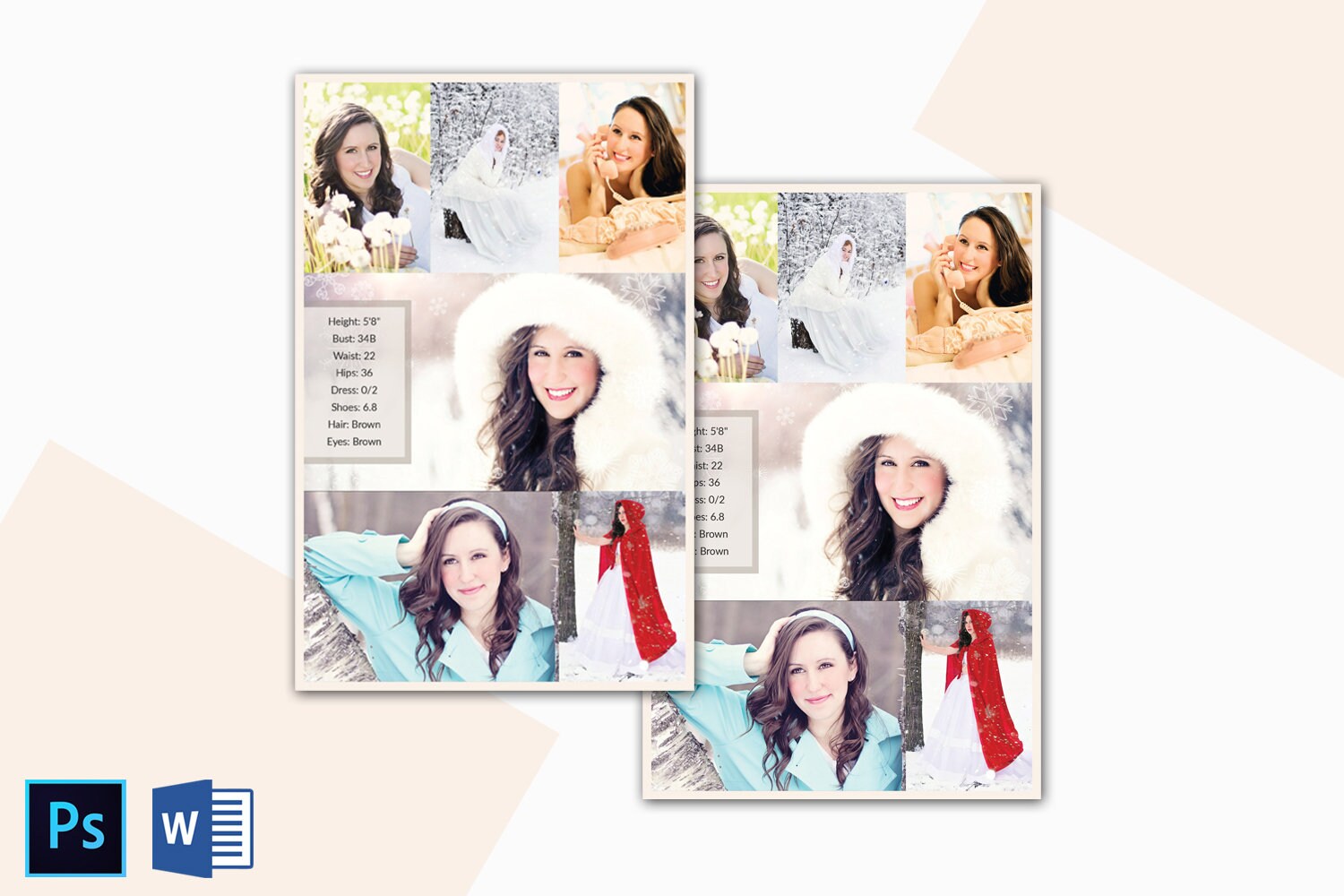 Modeling Comp Card Model Agency Zed Card Modeling Card - Etsy