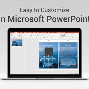 Ocean Funeral Memorial Card Template Funeral Program Template Funeral ...