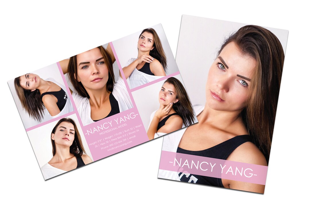 Modeling Comp Card | Model Agency Zed Card | Photoshop & MS Word ...