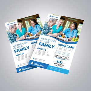 Home Care Service Flyer | Senior Care Flyer | Elderly Care Template ...