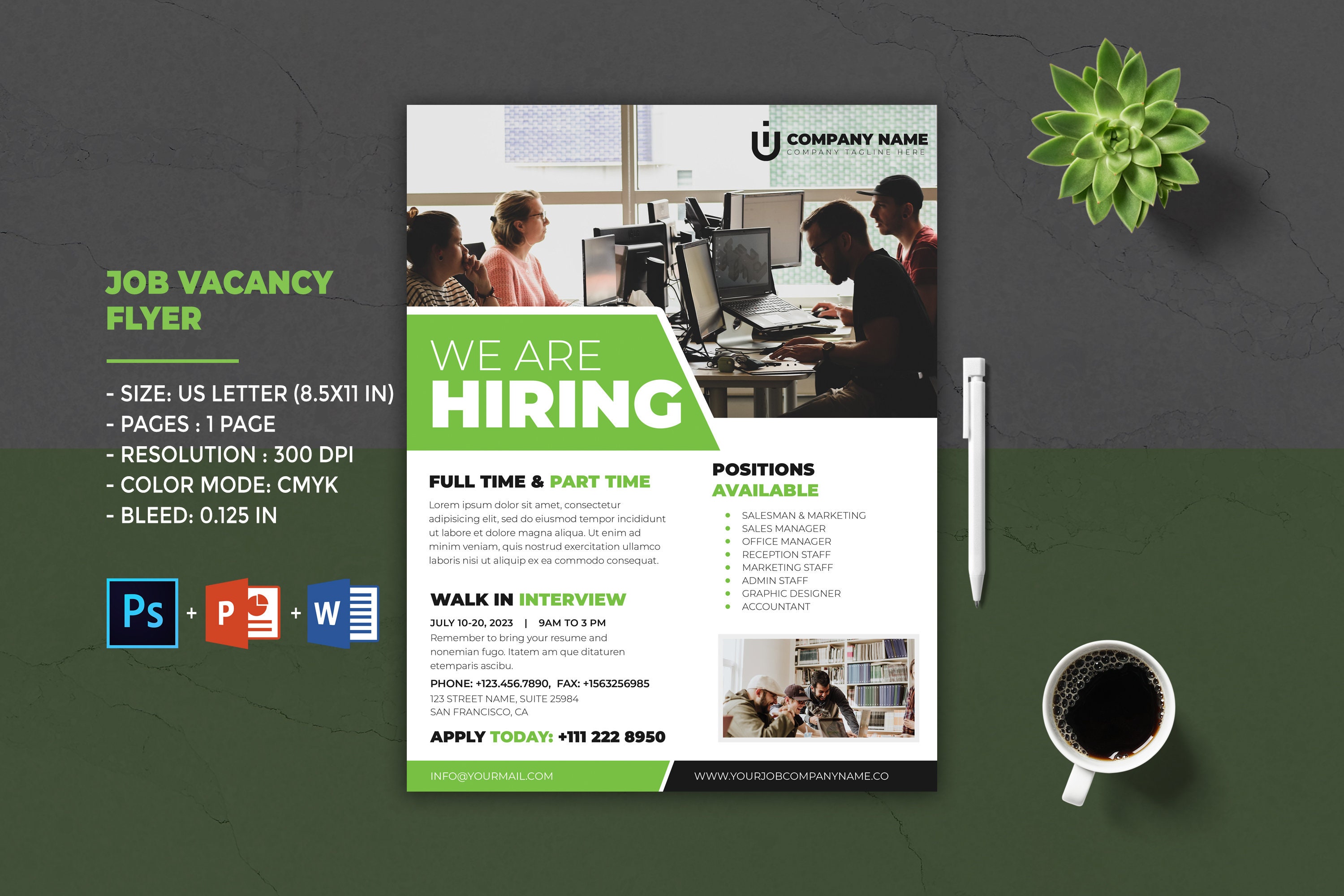 Job Vacancy Flyer Template We Are Hiring Flyer Job - Etsy