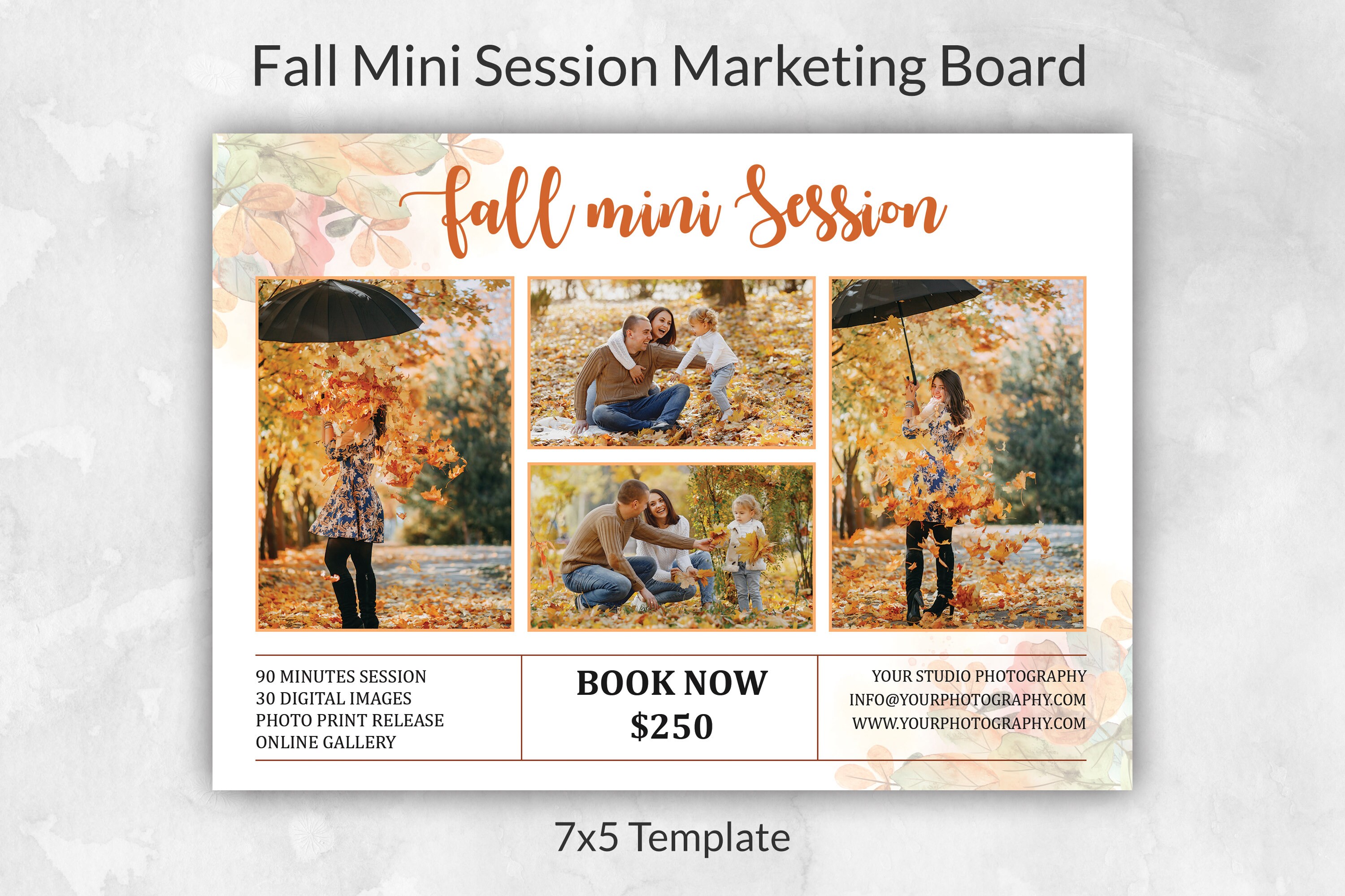 Fall Mini Session Template Autumn Mini Session Flyer Template ...
