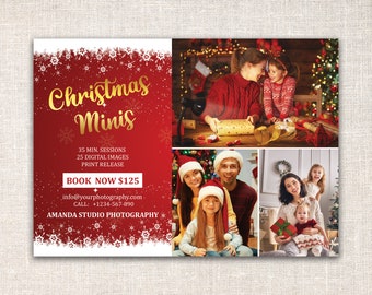 Christmas Mini Session Template Christmas Minis Flyer | Etsy