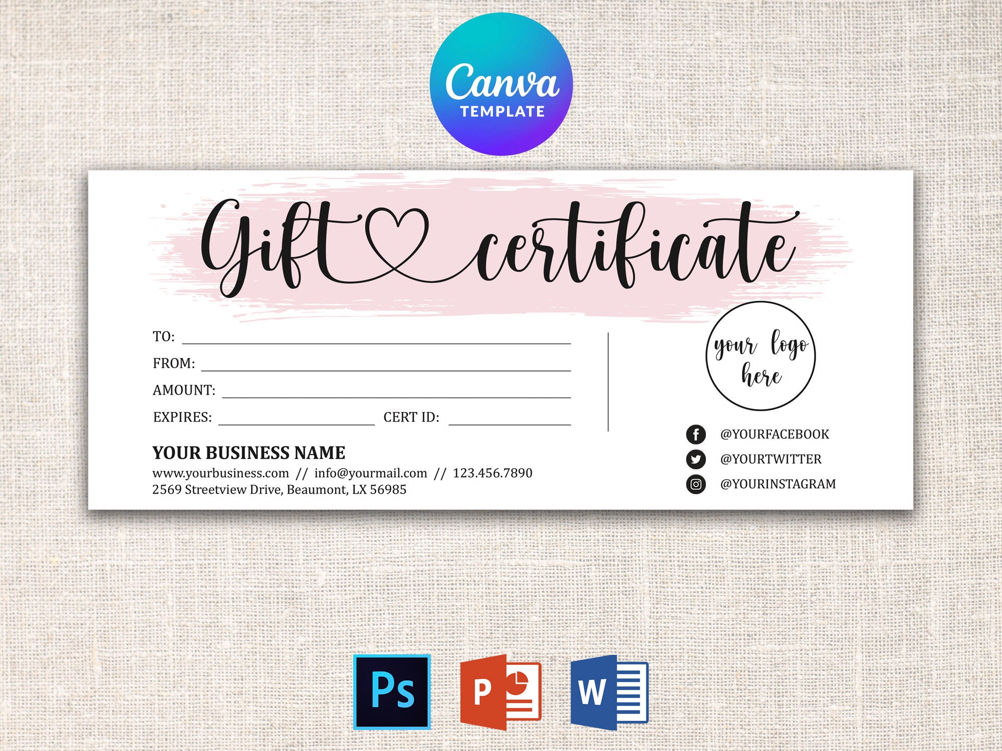 Printable Gift Certificates Free Template - Templates FREE