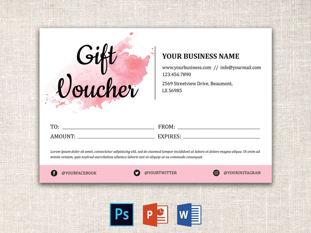 Gift Certificate Template Gift Voucher Template Gift Certificate ...