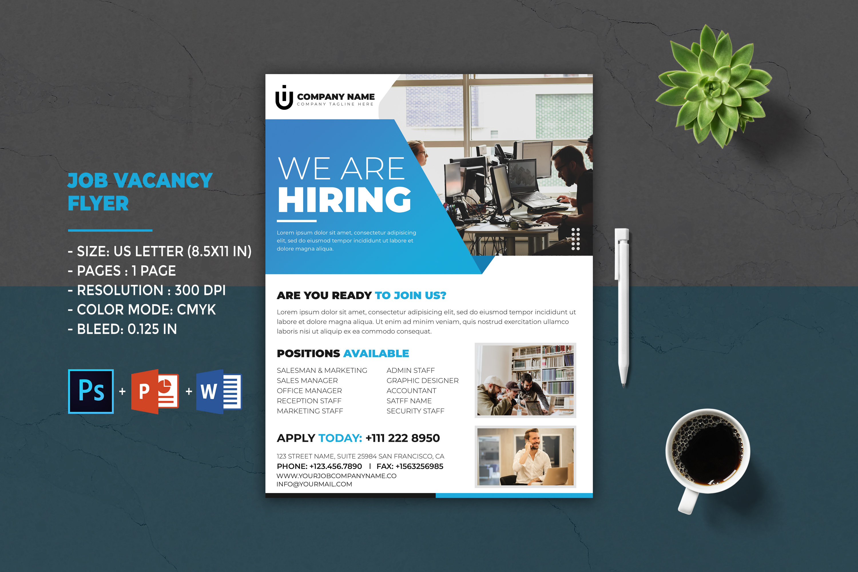Job Vacancy Flyer Template We Are Hiring Flyer Job Recruitment Flyer ...