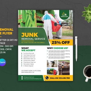 Junk Removal Services Flyer Template: Cleaning Service (photoshop ...