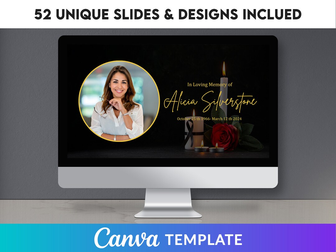 Funeral Slideshow Template | Memorial Video Template | Celebration of ...