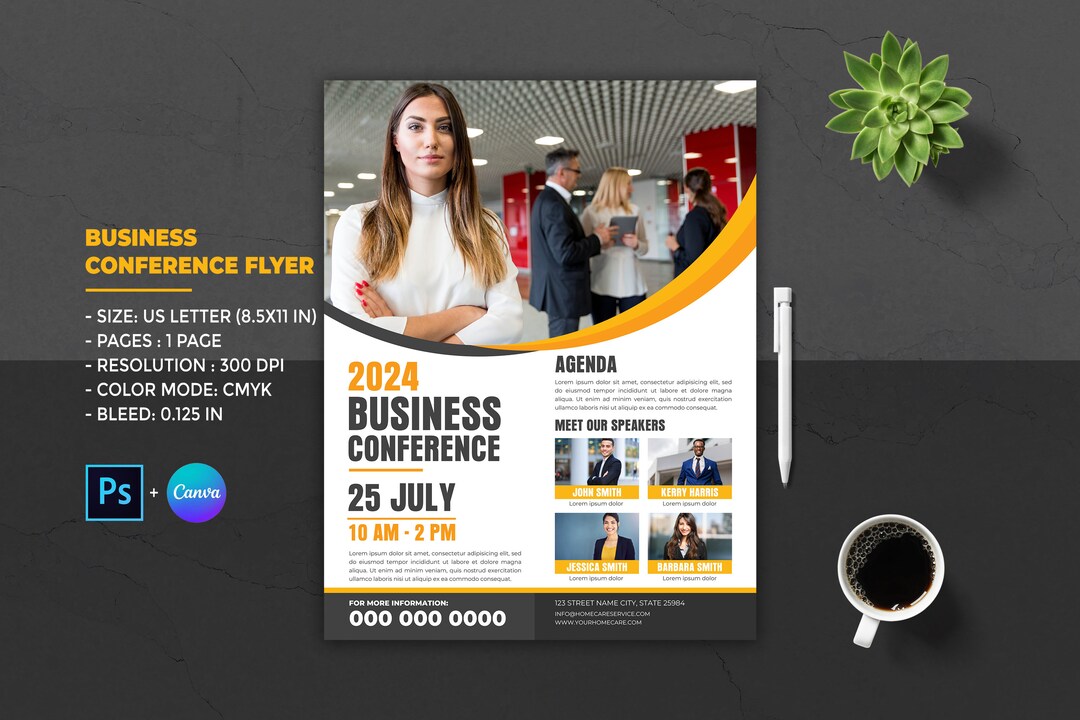 Printable Business Conference Flyer | Event Promo Flyer | Event ...